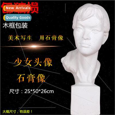 Young girl plaster statue young girl plaster head art suppli