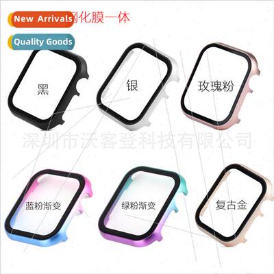 适用apple watch aluminum alloy case tempered film onePCS cas