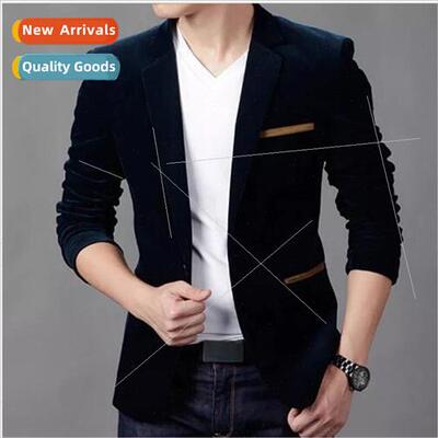 2019 fall new men KoreaSlim thickened corduroy casual su war