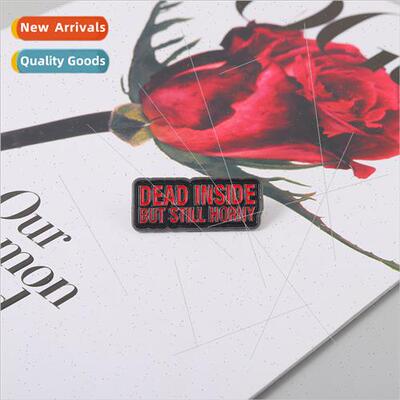 Europe Uned States alloy letters brooch body dead heart rect