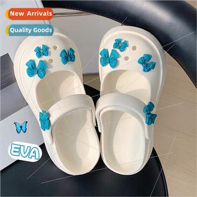Outer wear summer female soft bottom beach shoes DIY creativ