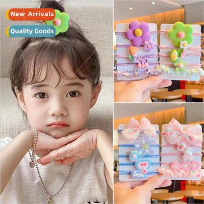 Children hair tie rubber bgirls high ponytail hair circle ba