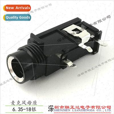 lver port microphone socket 3-pin mono 6.35mm microphone fem