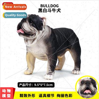 solid wildlife model plastic toys new bulldog pet dog handle