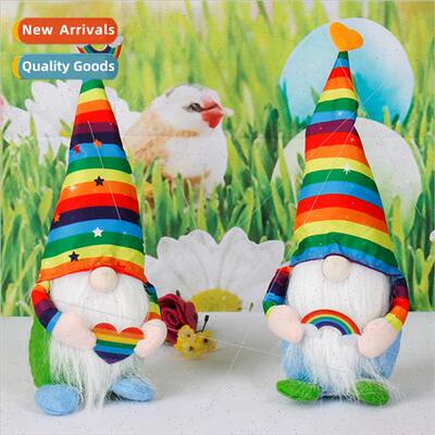 New rainbow decorations Festival Rudolph ornament colorful f