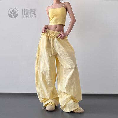 2025夏季韩系超火阔腿休闲裤女假