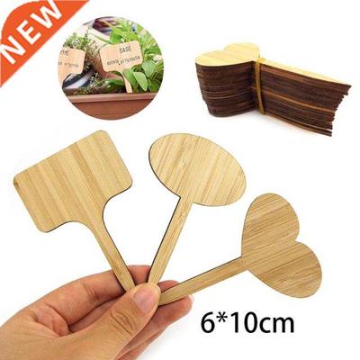 10*6cm T-Type Bamboo Plant Labels Eco-Friendly Wooden Flower