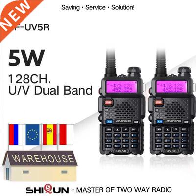 1/2PCS Baofeng UV-5R Amateur Radio Portable Walkie Talkie Po