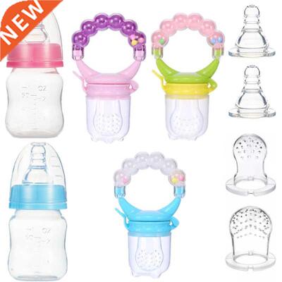 Baby Silicone Nipple Feeding Bottle Safe Fruit Rice Cereal F
