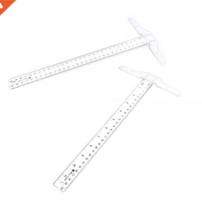 1pc 30cm T Square Ruler Plastic T Shape Ruler Clear Transpar