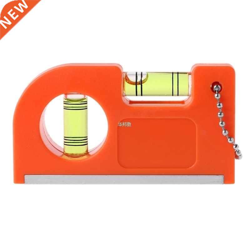 Key Chain Level Ruler with Magnet V Stripe Spirit Level Bubb_虎窝淘