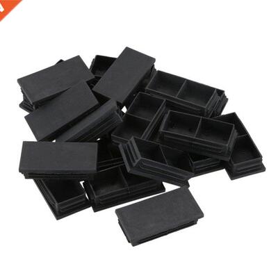 Plastic Rectangle Blanking End Caps Bung 40mm x 80mm 20Pcs B
