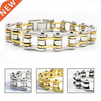 Stainless Steel Biker Chain Bracelet Mens Bracelet Link Chai