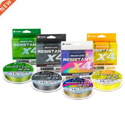 Modern 300M PE Braid Fishing Line 4 Strands Multicolor 8-80L