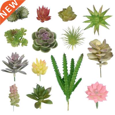 Mini Simulated Succulent Green Plant Flocking Flower Arrange