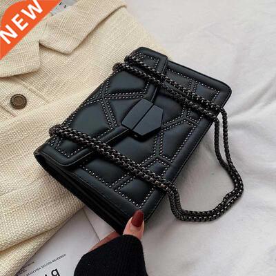 Studded Rivet Chain Brand PU Leather Crossbody Bags For Wome