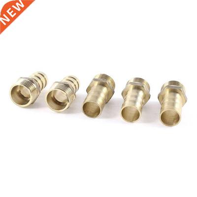 5 Pcs 1/2 inch PT Male Thread to 16mm Hose Barb Brass Straig