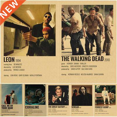 Classic Movie TV Anime Posters Leon Friends Retro Film Kraft