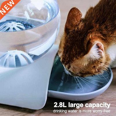 Pet Cat Dog Feeder Fountain Bubble Automatic Cats Water Larg