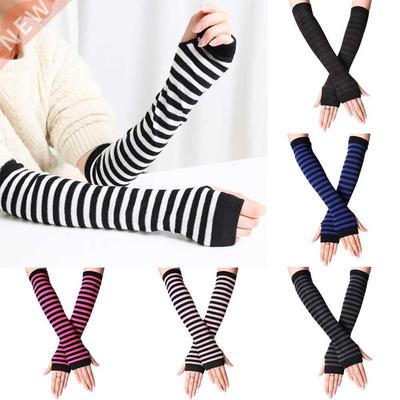 1Pair Classic Fingerless Long Gloves Women Girls Cotton Wris