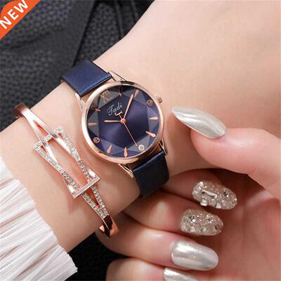 Set Women's Alloy Wrist Quartz Bracelet Ji Classic Watch J