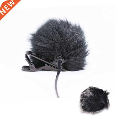 Black Fur Windscreen Windshield Wind Muff for Lapel Micropho