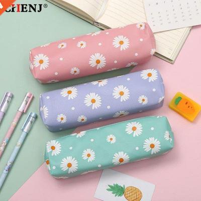 1pc Cute Kawaii Floral Flower Daisy Zipper Pencil Cases Love