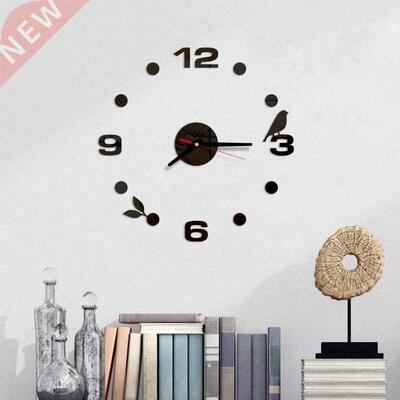 Mini Home Self-Aesive Wall Clock D  Acrylic Mirror Sti