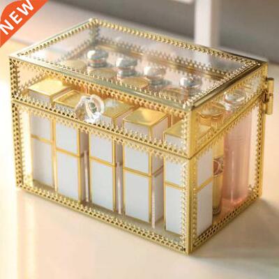 Transparent Tempered Glass Drawer Makeup Organizer Large Des