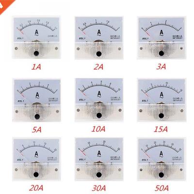 85L1 AC Panel Meter Analog Panel Ammeter Dial Current Gauge