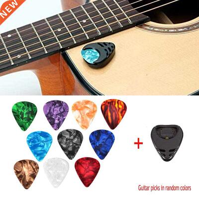10Pcs Guitar Picks & Guitar Pick Holder Set for Acoustic