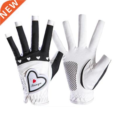 1Pair Women Golf Gloves Fingerless Soft Sport Gloves Ladies
