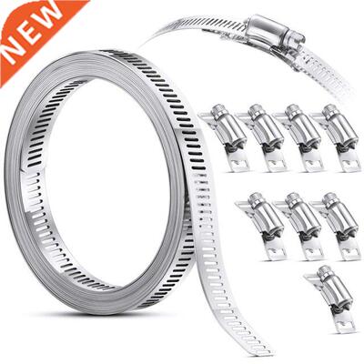 304 Stainless Steel Worm Clamp Hose Clamp Strap with Fastene
