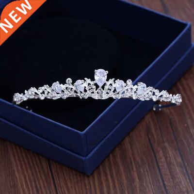 Fashion Zircon Bridal Tiara Headpiece Silver Color Crystal W