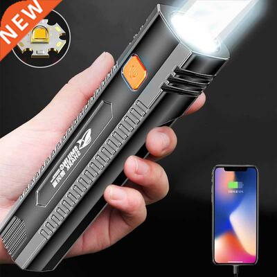 Portable Flashlight USB Rechargeable LED Torch Pocket Flashl