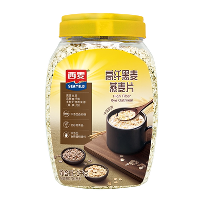 西麦高纤谷物黑麦燕麦片不加蔗糖