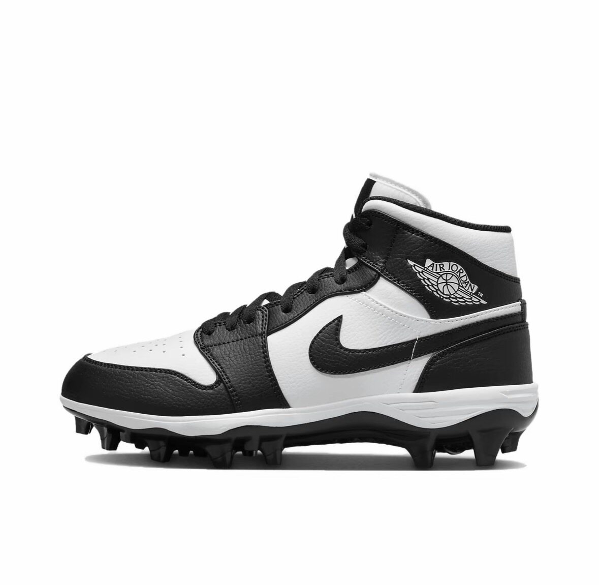 Nike中帮美式橄榄球鞋棒球鞋 成人 AJ1 Mid 腰旗训练FJ6805-100