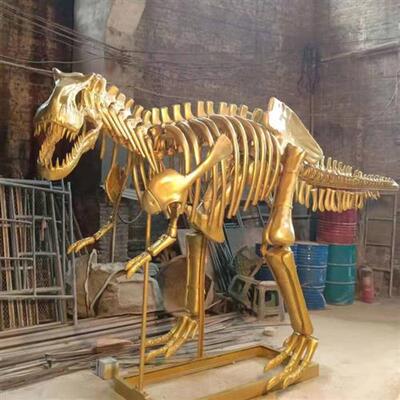 大型仿真玻璃钢化石骨头恐龙骨架树脂雕塑骨骼模型博物馆展品厂家