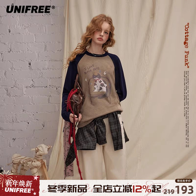 UNIFREE美式复古套头针织衫