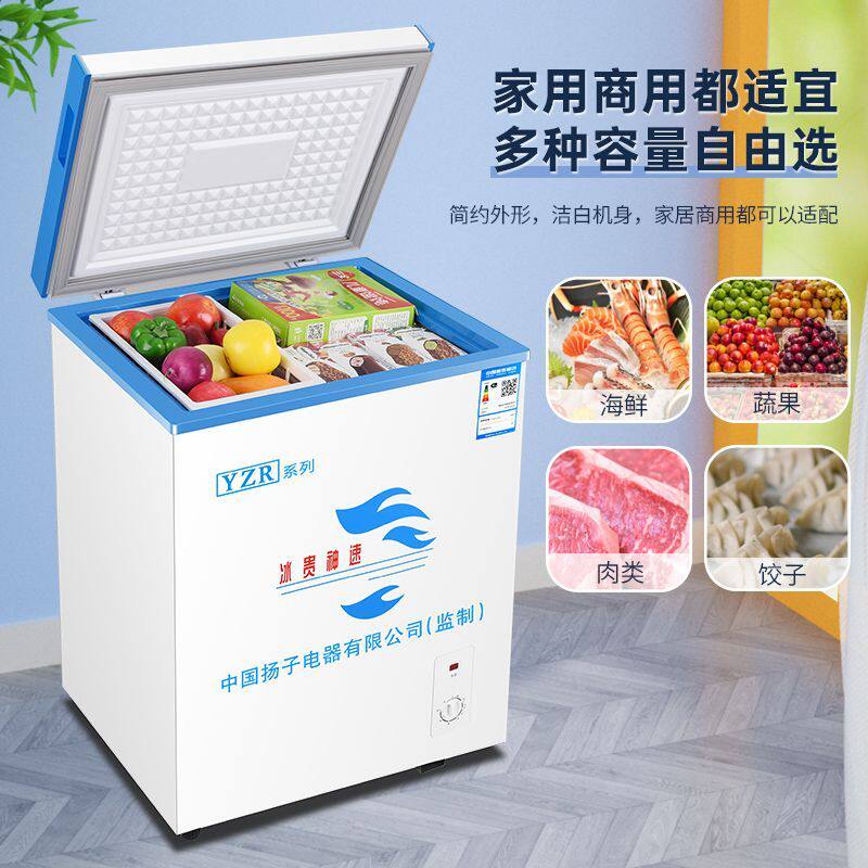 YZR扬子冰柜小型学生宿舍冷藏冷冻大容量商用节能USB迷你电冰箱