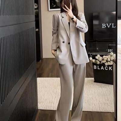LILY MOST春秋新款高级感西装套装女气质职业装休闲裤西服两件套