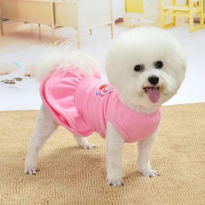 Teddy Dog Skirt Pet Clothes Dog Dresses for Small Dogs Cotto