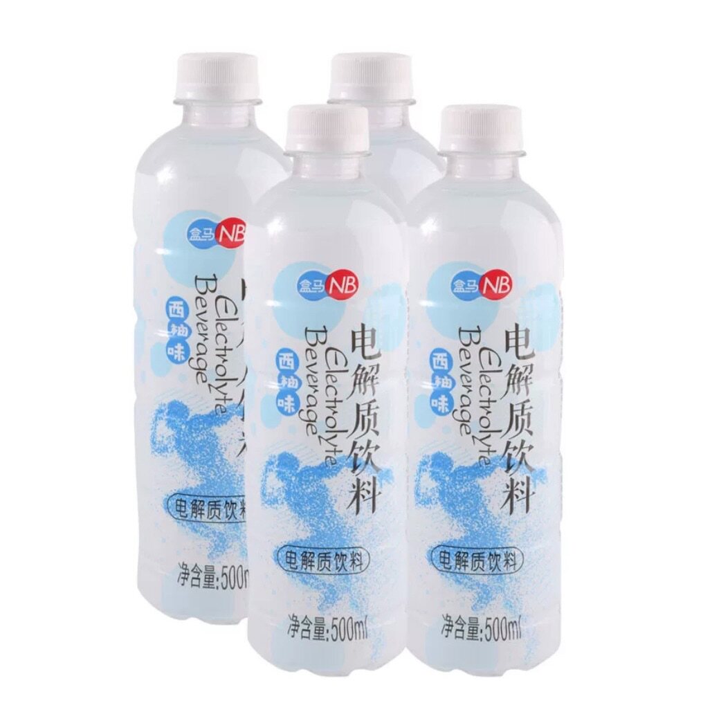盒马NB电解质饮料500ml*4瓶西柚口味低糖科学补水维生素补充能量