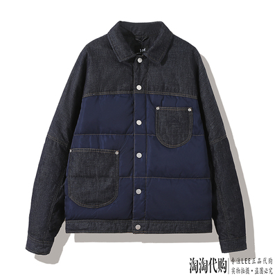 Lee休闲翻领专柜正品羽绒服男