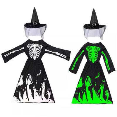 Glow-in-the-dark Reaper skeleton costume Halloween cosplay