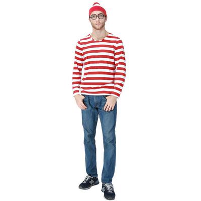 S-XXL Parent-Child Cartoon Where is Wally Waldo Costume Wald