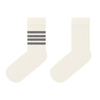 TB风条纹春秋款袜子女中筒袜潮流韩版秋季休闲网红款ins潮jk长袜