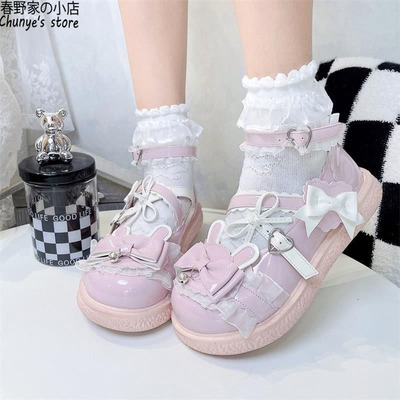 原创甜美小皮鞋春野家洛丽塔