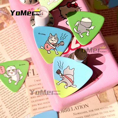 Yomer日产懒惰猫联名吉他拨片1.0mm 电木吉他贝司尤克里里通用