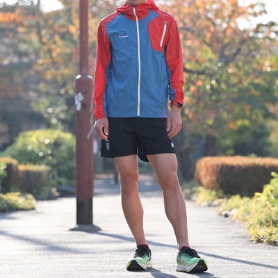 包税包邮 江户久得 ELDORESO 男女同款拉链连帽夹克 跑步日本代购